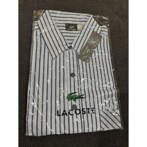Lacoste | Shirts | Lacoste Short Sleeve Button Down Mens Dress Shirt ...